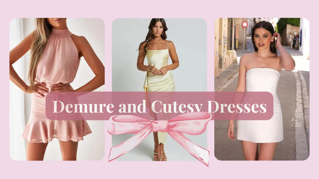 Demure Dresses - Trendy, Cutesy Styles from Lady Black Tie