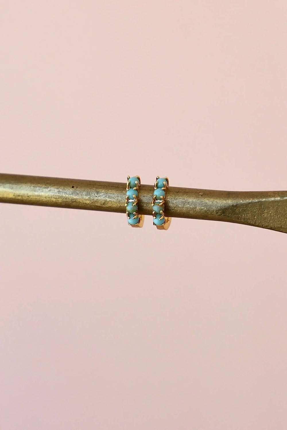 MINI TURQUOISE HOOPS