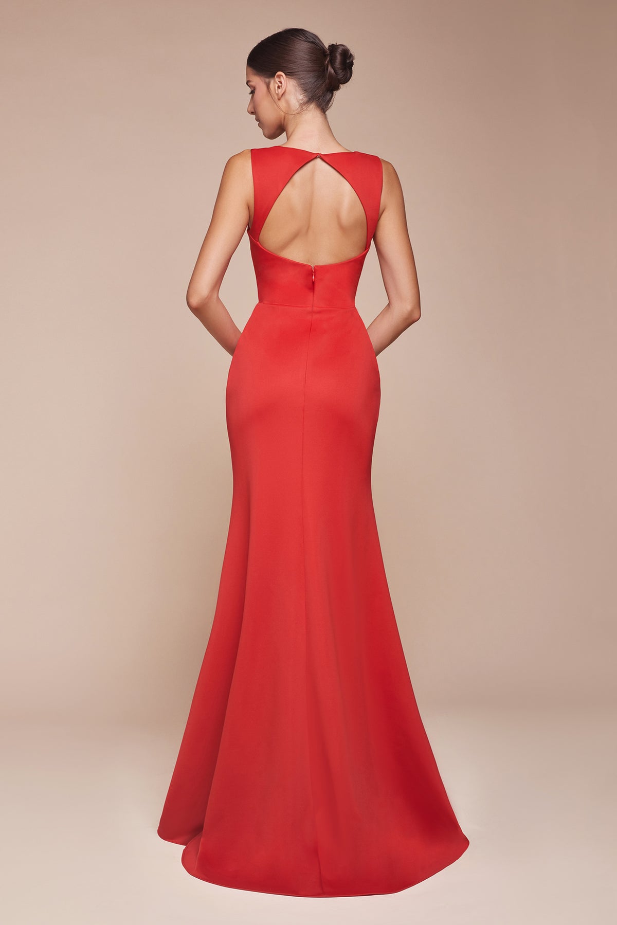Cora Gown - V Neckline & Keyhole Back | Lady Black Tie