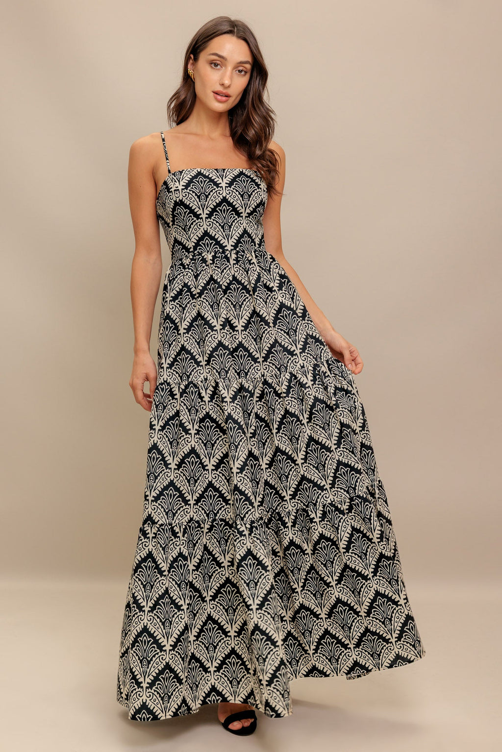 Hazelwood Garden Maxi Dress in Black Ivory – Lady Black Tie