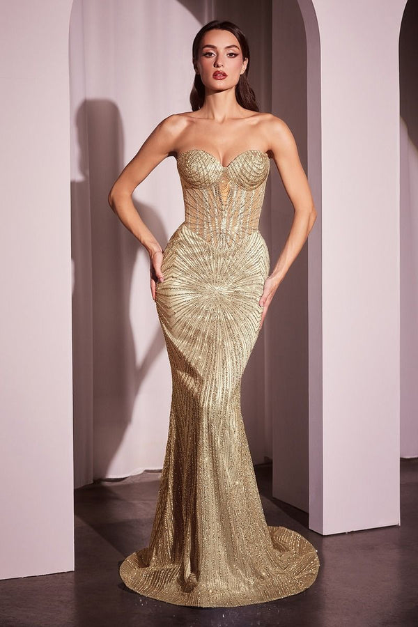 Shop the Stunning Gold Maddox Gown - Elegance from Lady Black Tie