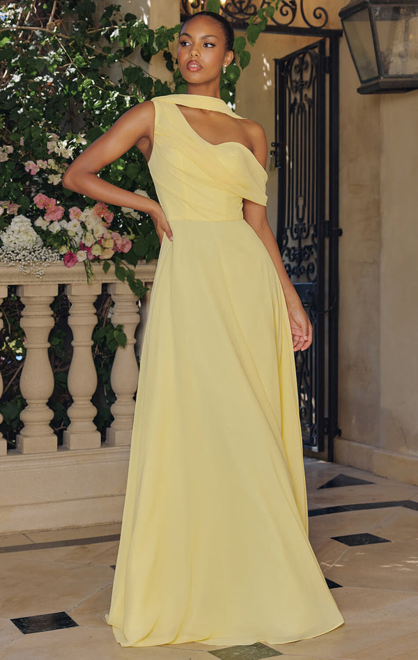 One-Shoulder Chiffon Gown: The Refined Elegance of the Venus Gown